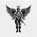Angel Soldier SVG: Patriotic Wings Halo Clipart (digital Files) - Etsy