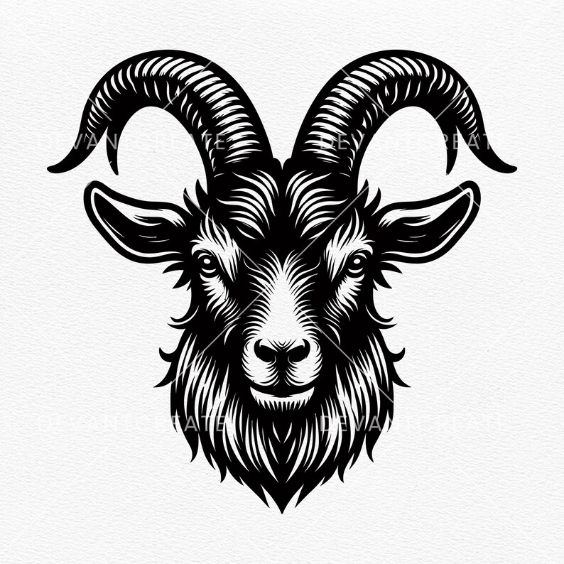 Goat SVG, Goat Head Svg, Goat Bundle Svg, Goat Face Silhouette SVG PNG ...