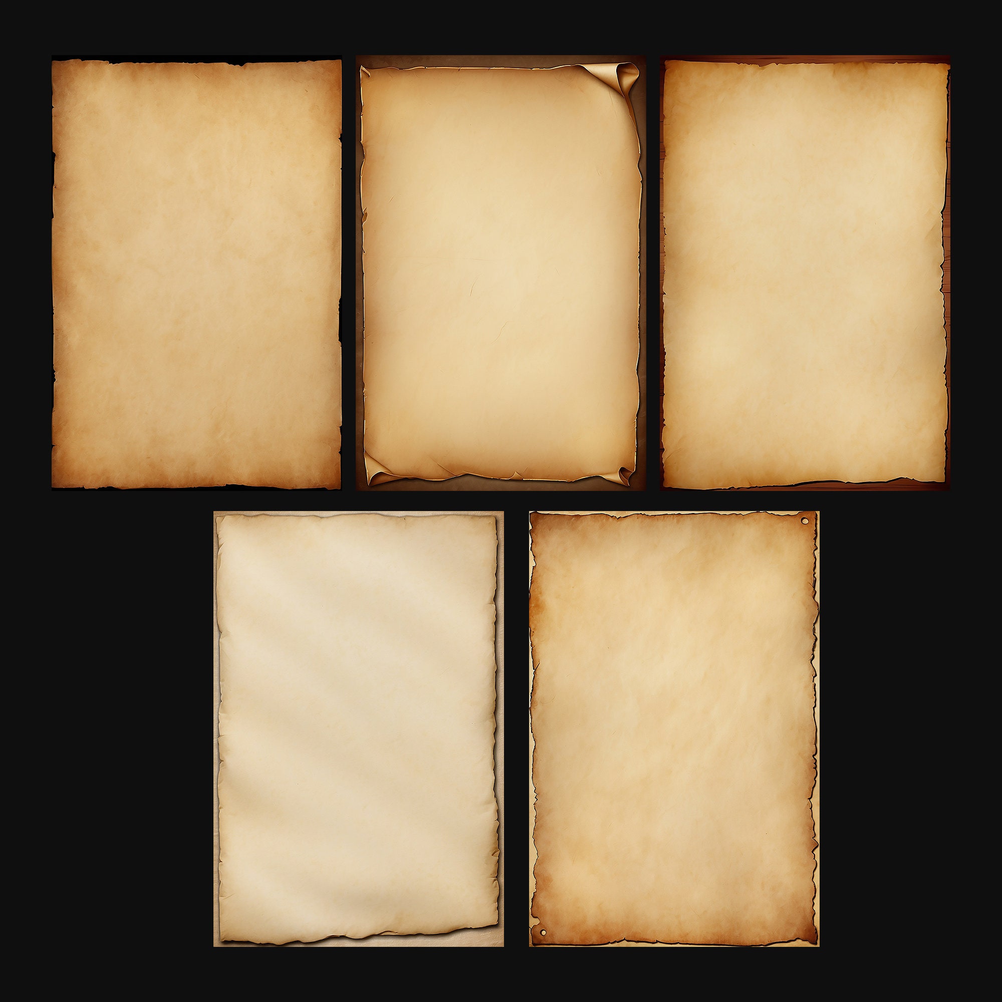 Ancient Parchment Paper: 40 Vintage Letter Pages (digital Download) - Etsy