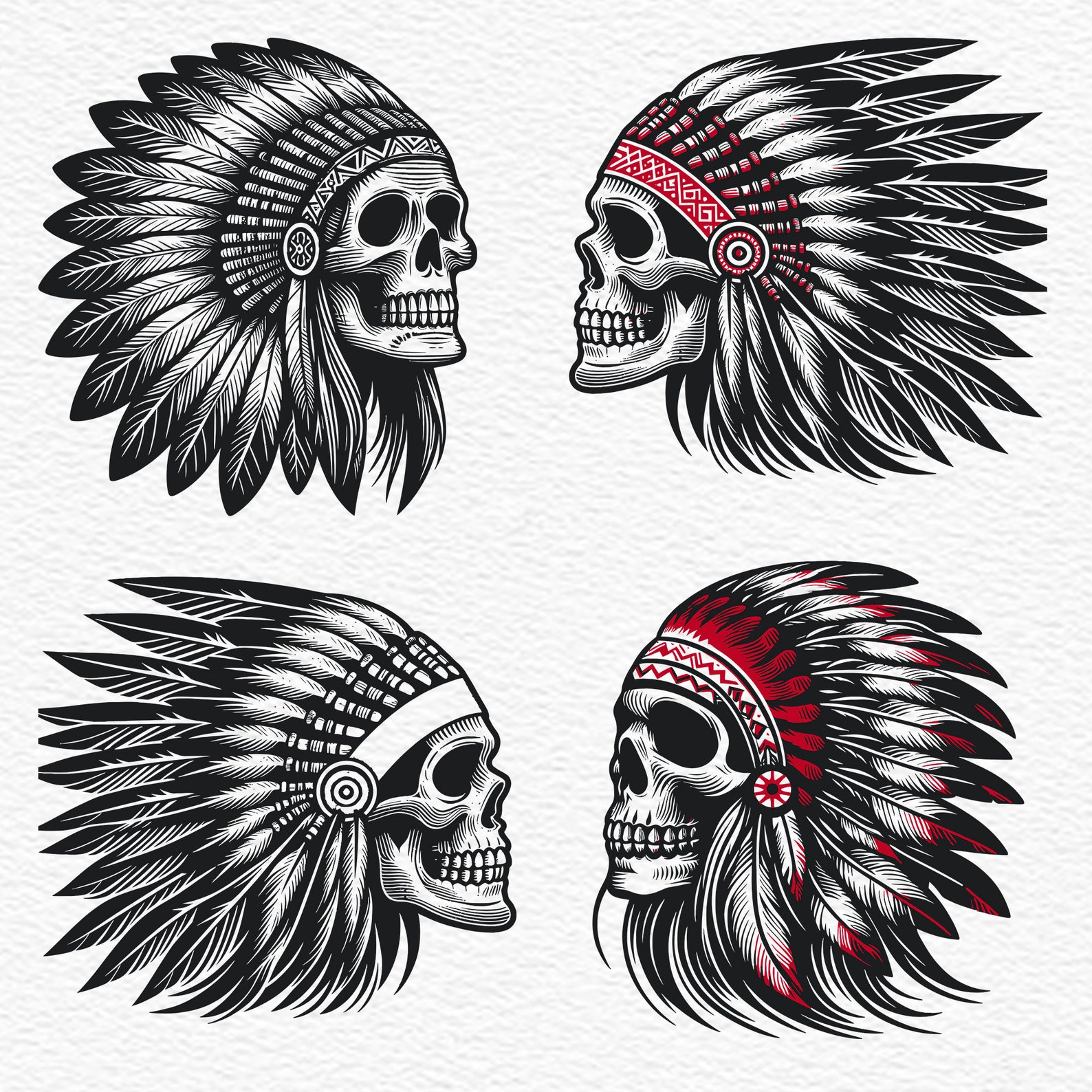 Native American Skull SVG, Native Head Skull Svg, Native Svg, Native ...