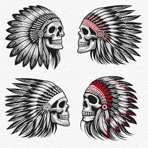 Native American Skull SVG, Native Head Skull Svg, Native Svg, Native ...