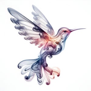 Majestic Humming Bird, Ethereal Humming Bird, Bird Smoke, Bird Clipart ...