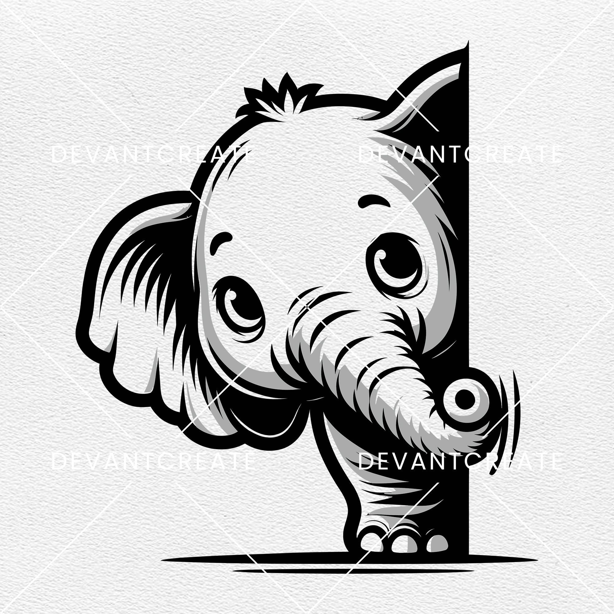 Cute Elephant Peeking SVG, Peeking Baby Elephant Elephant Clipart, Cute ...