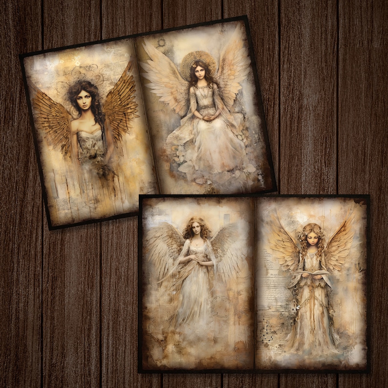 Beauty Angel Junk Journal Pages, Heavenly Angel, Angels Printable ...