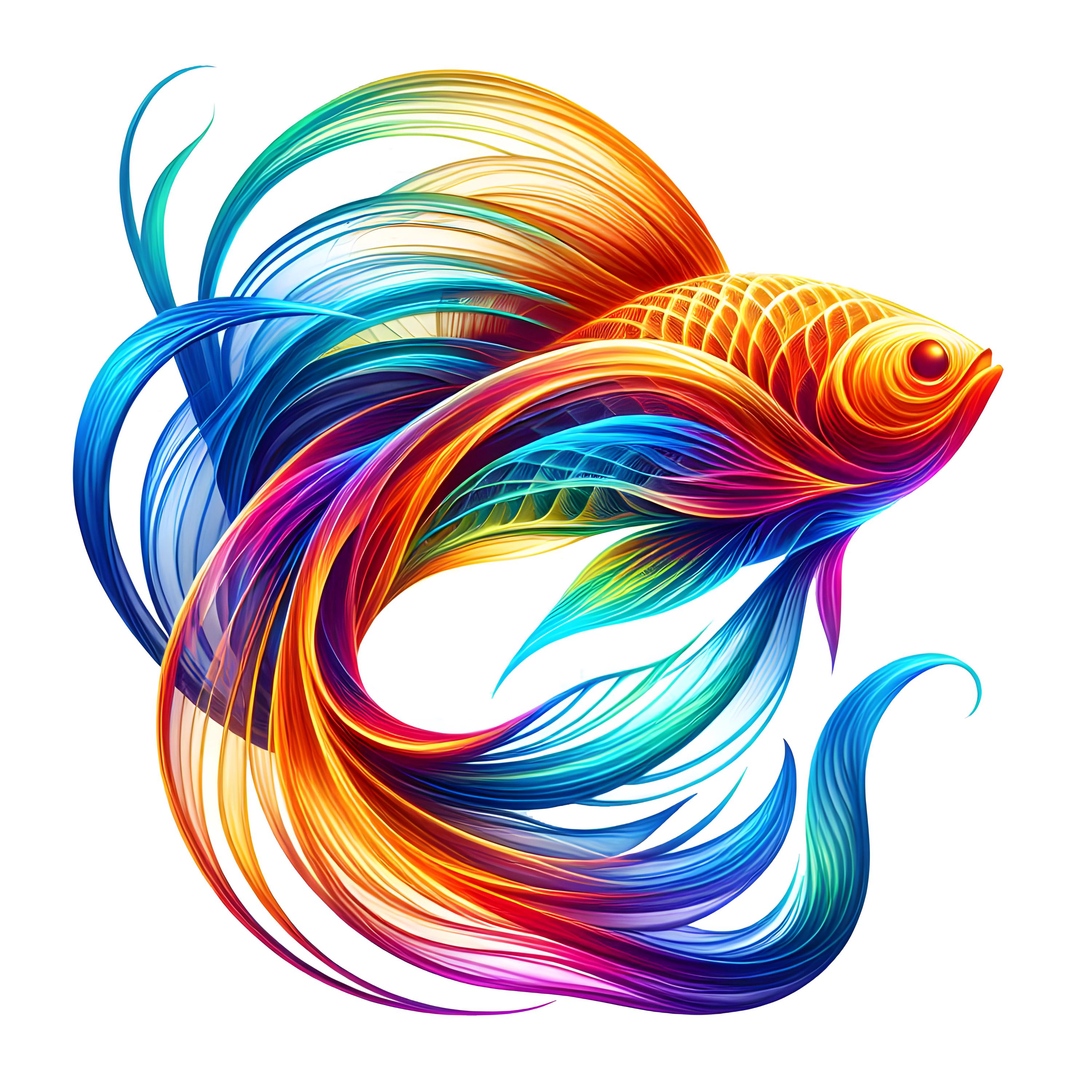 Beauty Fish Clipart, Majestic Fish, Vibrant Fish, Aquatic Life - Etsy