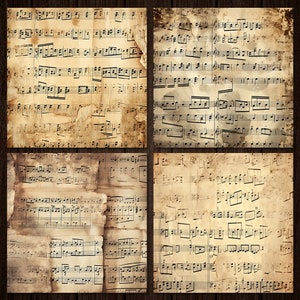 Old Sheet Music Printable Paper, Sheet Music Textures Printable ...