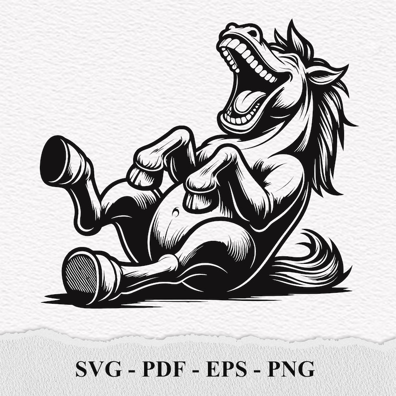 Horse SVG, Laughing Horse Svg, Funny Horse Svg, Fun Comedy Horse, Horse ...