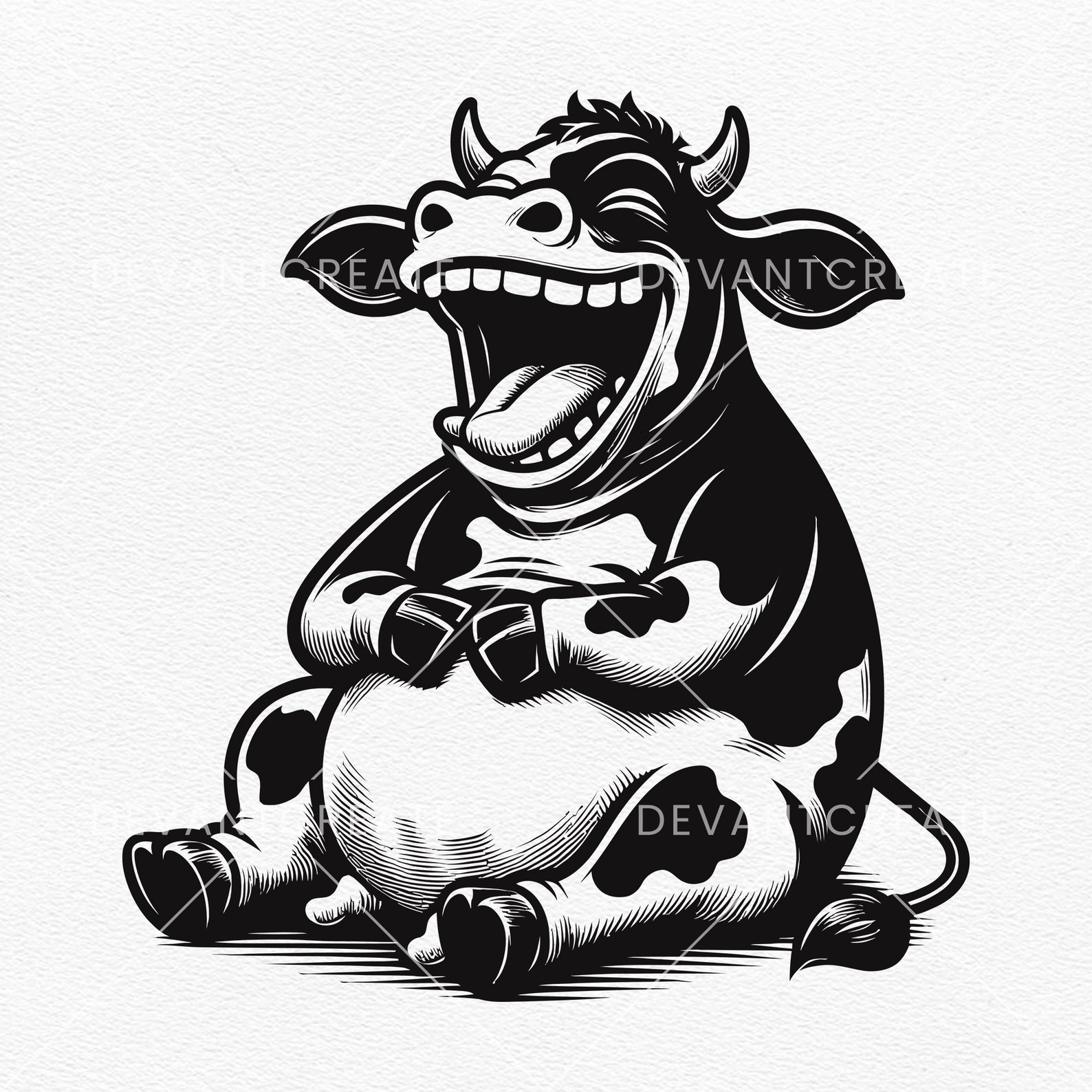 Cow SVG, Laughing Cow Svg, Dairy Cow Svg, Funny Cow Svg, Fun Comedycow ...