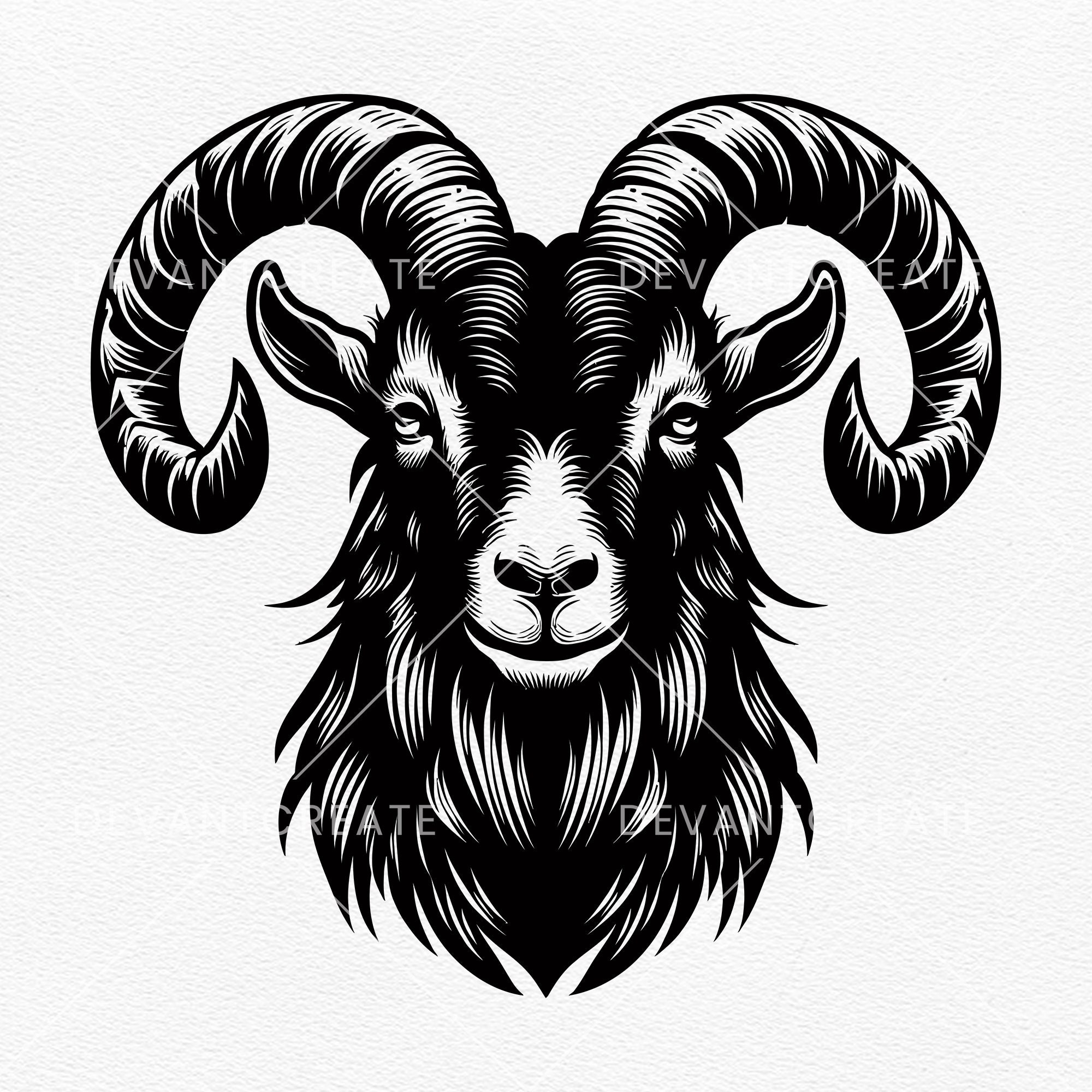 Goat SVG, Goat Head Svg, Goat Bundle Svg, Goat Face Silhouette SVG PNG ...