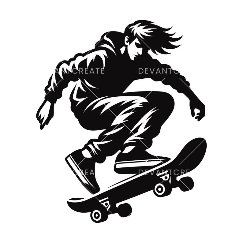 Skaterboarder SVG, Skater Svg, Skateboarding Silhouette SVG PNG Clipart ...