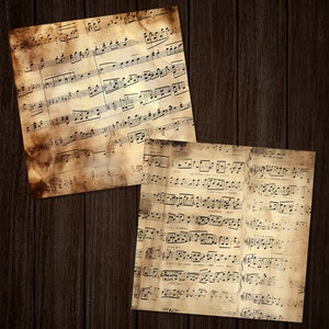 Old Sheet Music Printable Paper, Sheet Music Textures Printable ...