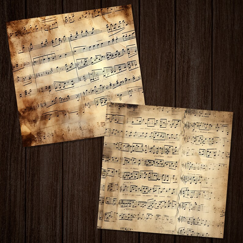 Old Sheet Music Printable Paper, Sheet Music Textures Printable ...