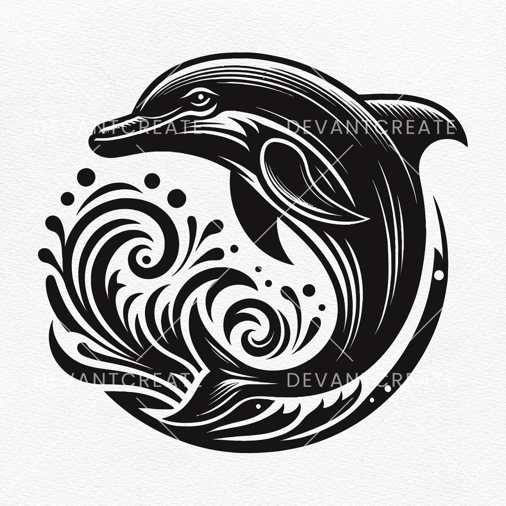 Dolphin SVG, Dolphin Bundle Svg, Dolphin Ocean Scene Svg, Dolphin ...