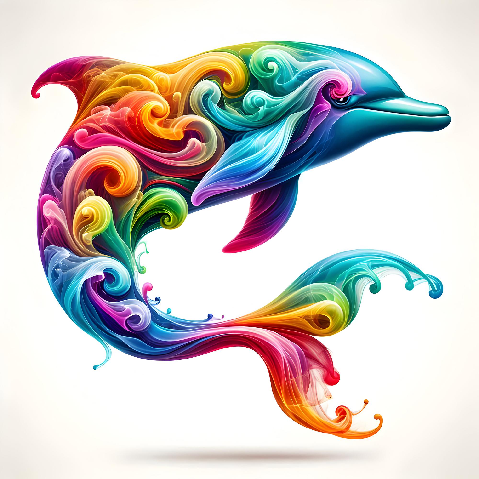 Majestic Dolphin, Ethereal Dolphin, Colorful Dolphin, Liduid Dolphin ...