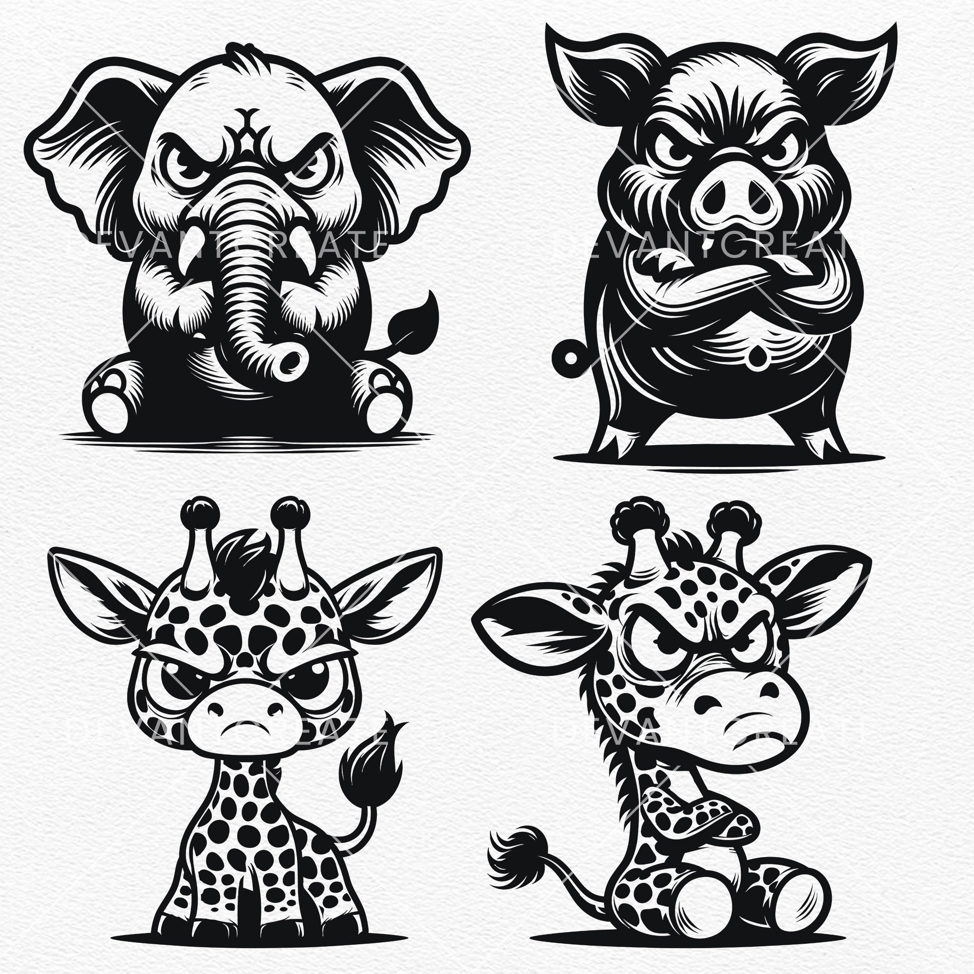 Grumpy Animal SVG, Funny Grumpy Animals Svg, Grumpy Farm Animal Svg ...