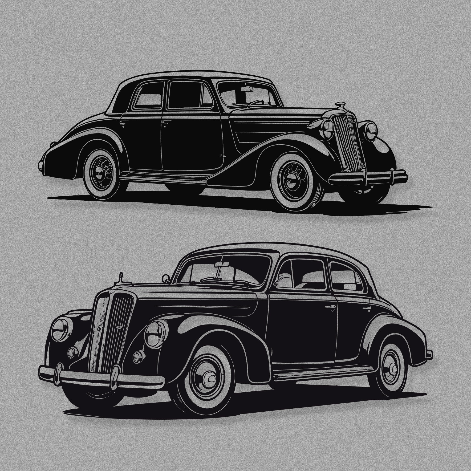 Vintage Car SVG Bundle: Classic Car Clipart (20 Designs) (digital ...