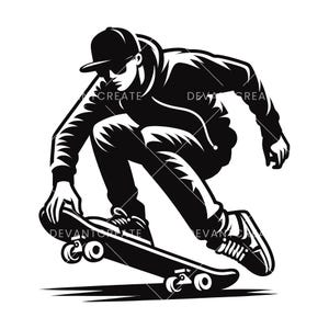 Skaterboarder SVG, Skater Svg, Skateboarding Silhouette SVG PNG Clipart ...
