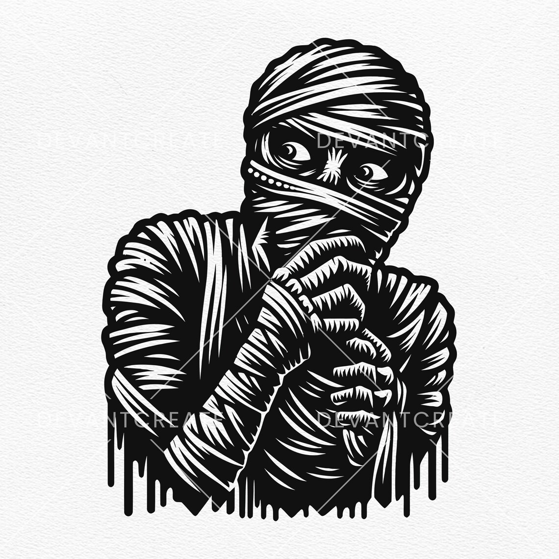 Eerie Mummy Skull SVG Bundle: Horror Clip Art (digital Files) - Etsy