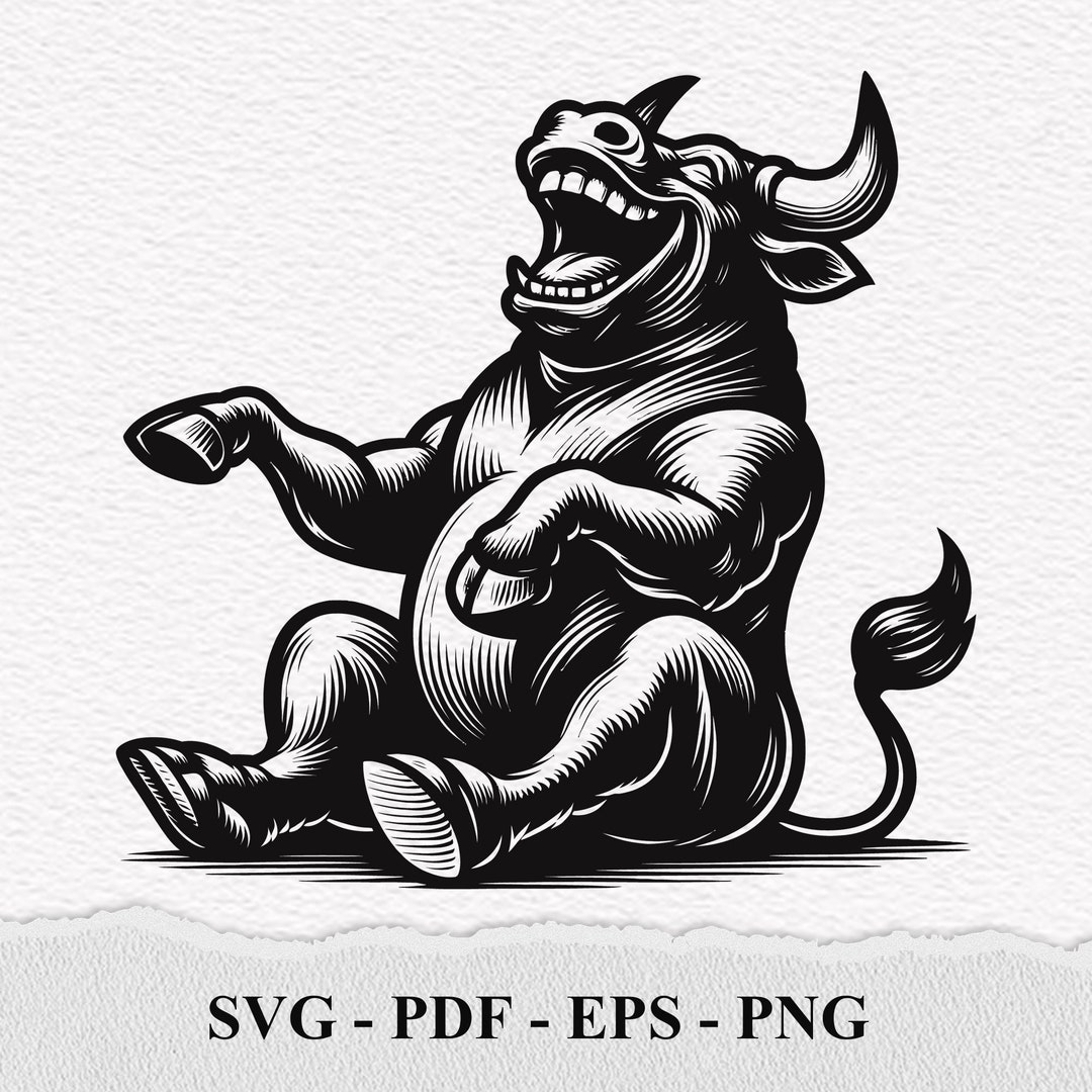 Bull SVG, Laughing Bull Svg, Funny Bull Svg, Fun Comedy Bull, Bull Head ...
