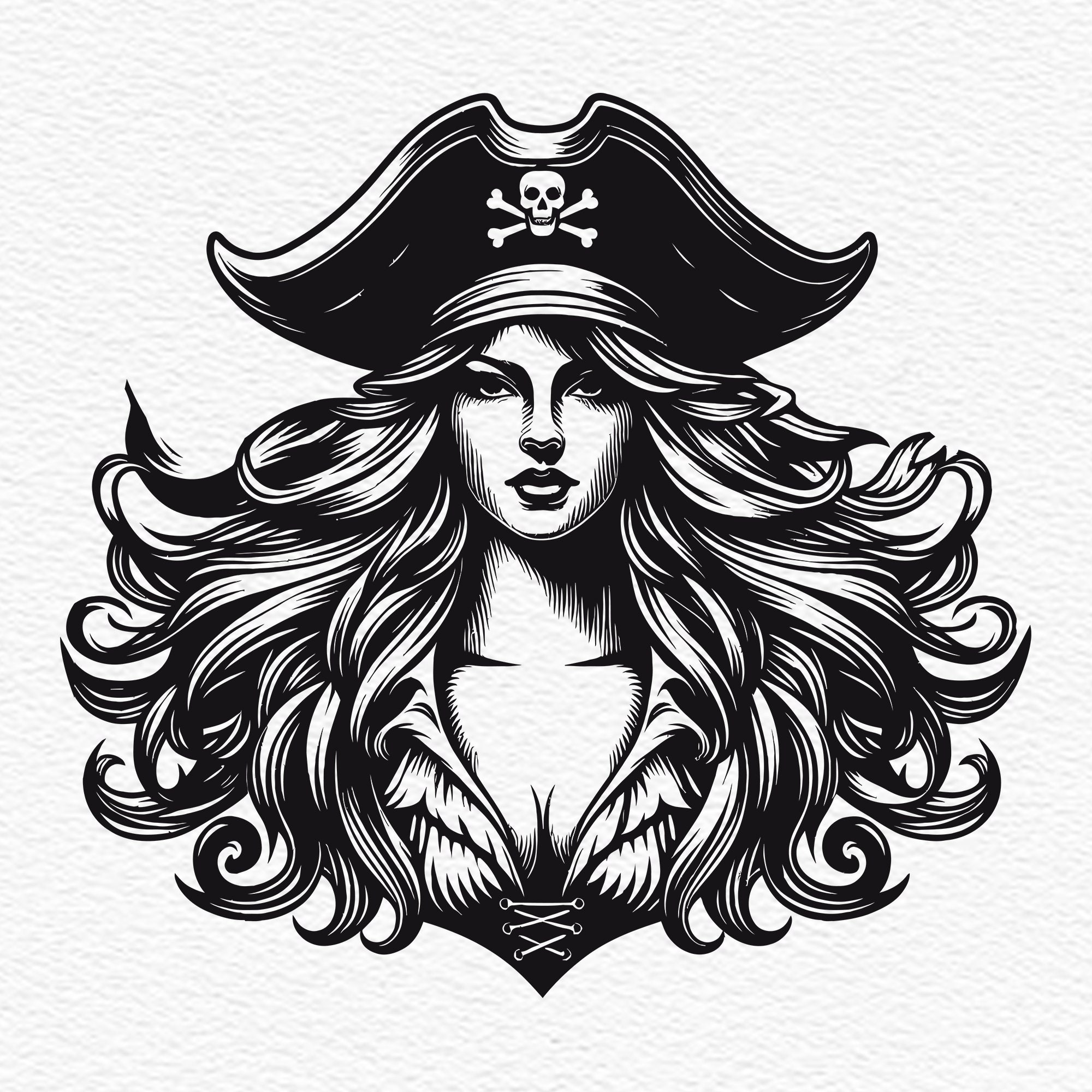 Pirates SVG, Old Man Pirate Svg, Pirate Woman Svg, Lady Pirate, Face of ...