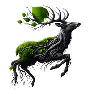 Deer Clipart, Deer Roots, Deer Nature, Deer Forest, Majectic Deer ...