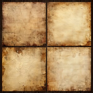 Old Paper Textures Printable, Digital Papers, Grunge Pages, Distressed ...