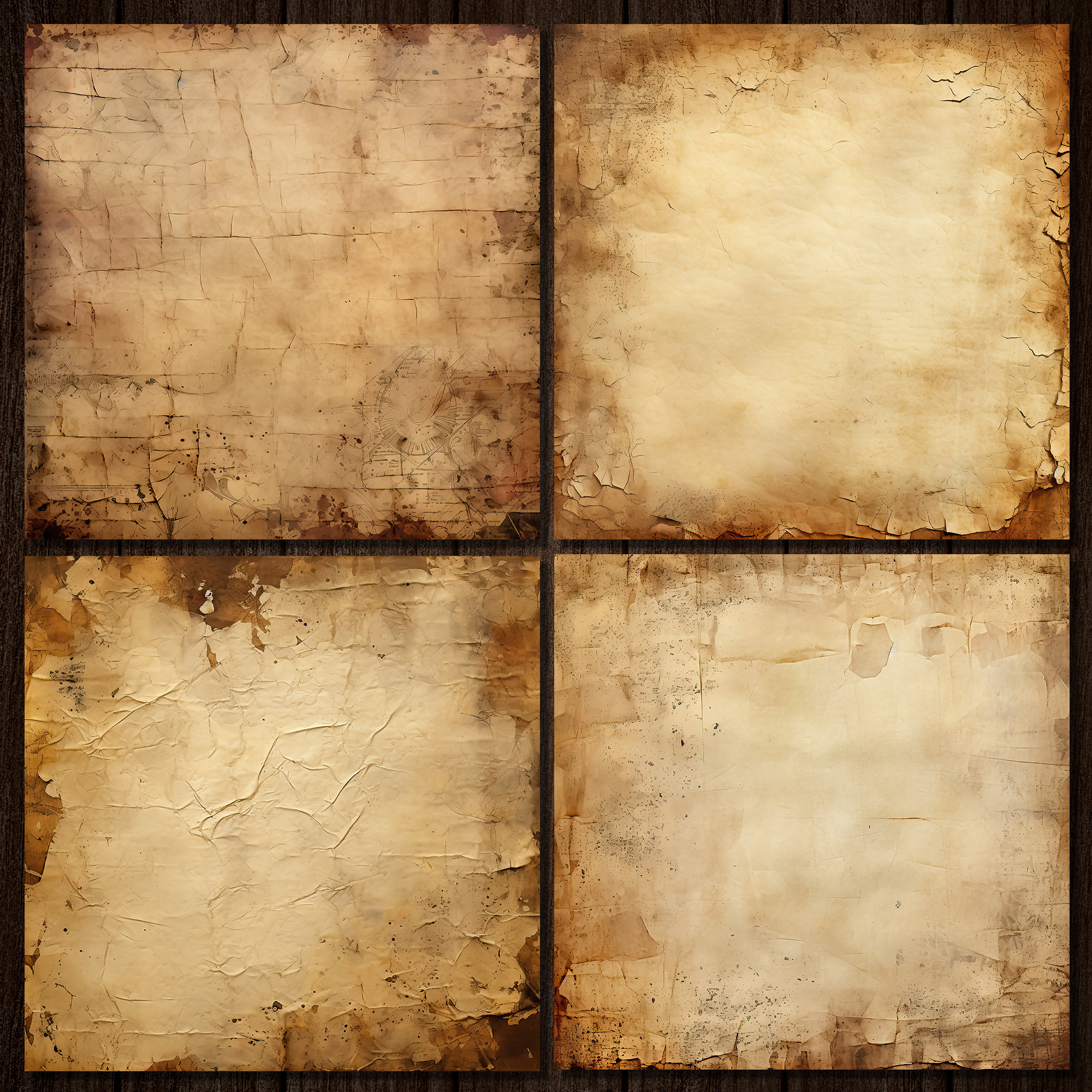 Old Paper Textures Printable, Digital Papers, Grunge Pages, Distressed ...