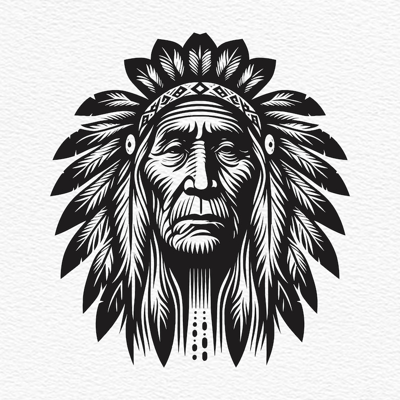 Native American SVG, Native Old Man Svg, Native King Svg, Native ...