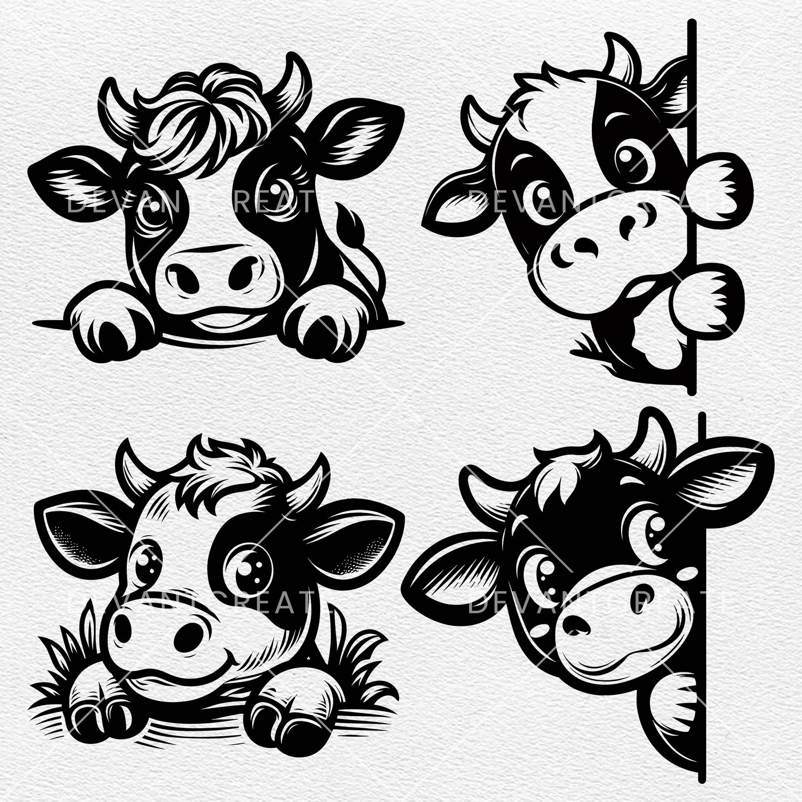 Cute Baby Cow SVG, Cute Cow Svg, Funny Cow, Cow Svg Bundle, Cow Face ...