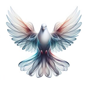Majestic Dove, Ethereal Dove, Dove Smoke, Bird Clipart - Etsy