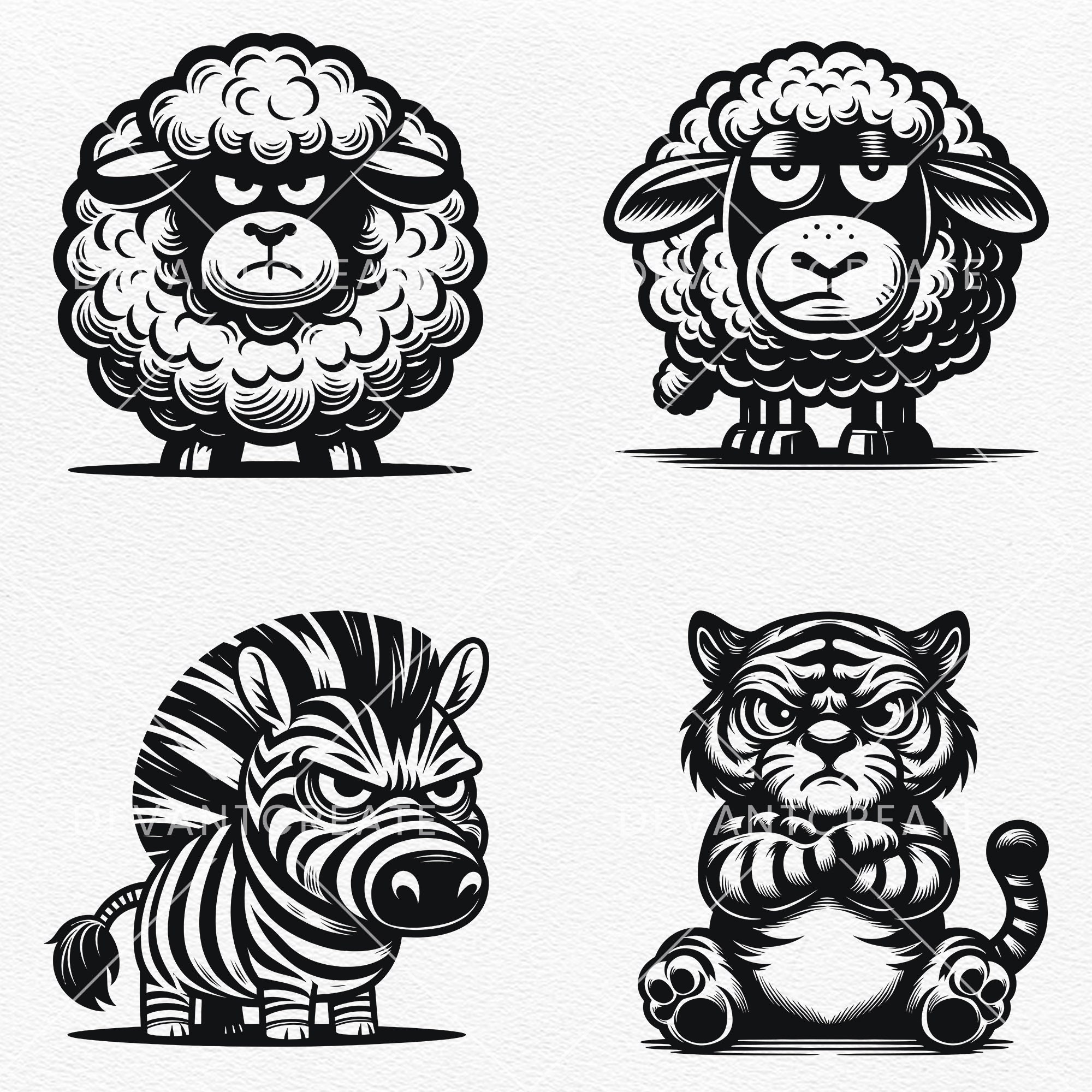 Grumpy Animal SVG, Funny Grumpy Animals Svg, Grumpy Farm Animal Svg ...