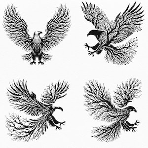 Eagle SVG, Eagle Twig Roots Svg, Eagle Head Svg, Eagle Tree Branches ...
