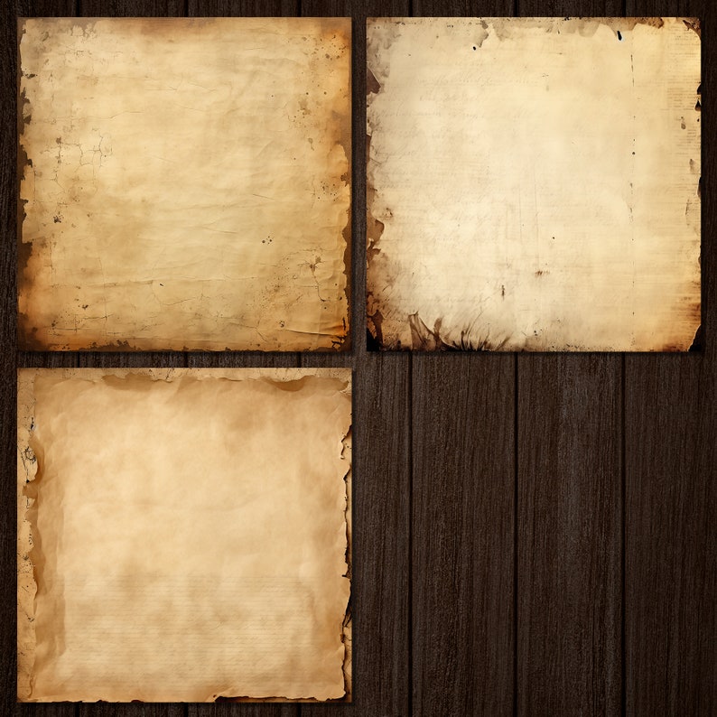 Grunge Old Paper Textures: Digital Scrapbook Pages (digital Download ...
