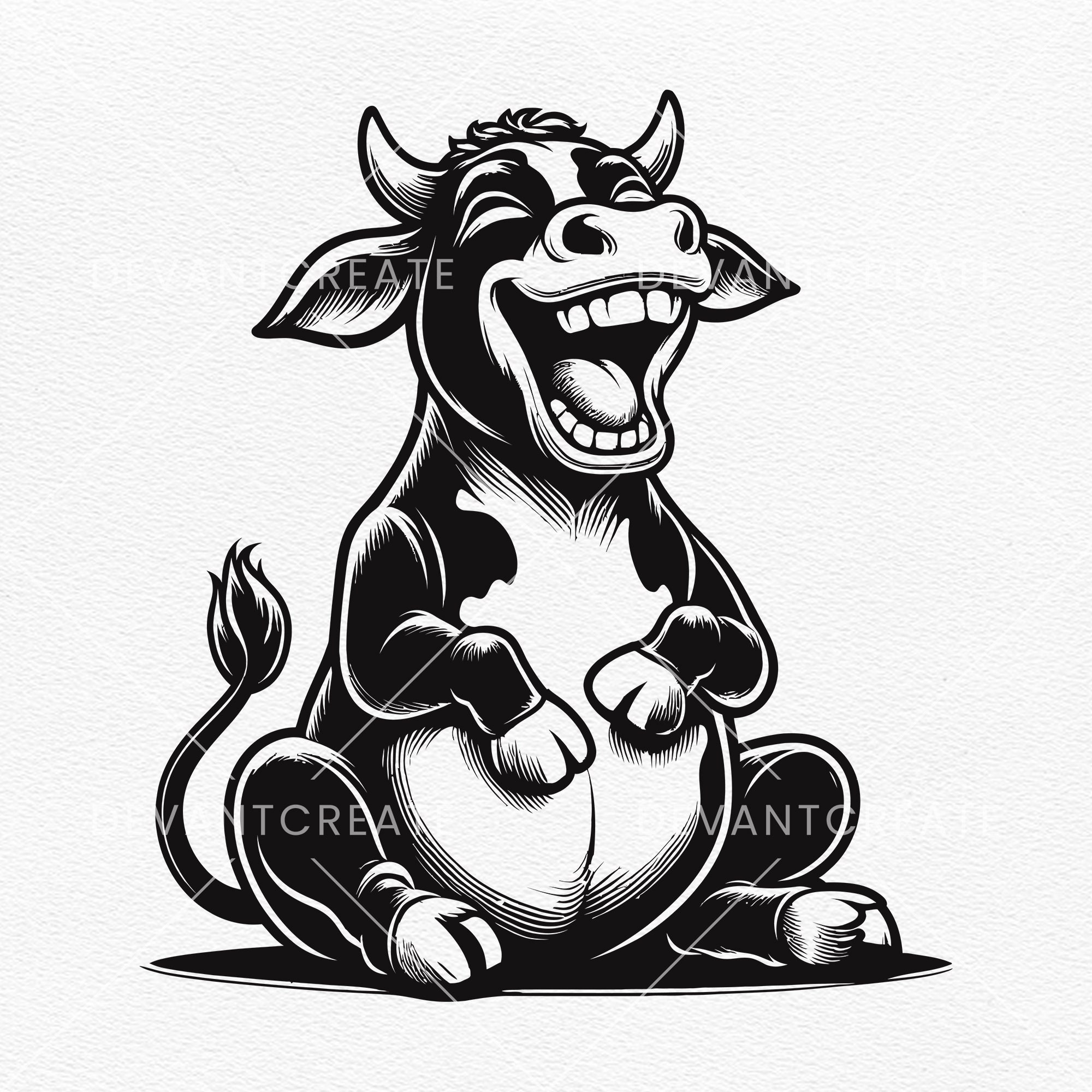 Cow SVG, Laughing Cow Svg, Dairy Cow Svg, Funny Cow Svg, Fun Comedycow ...