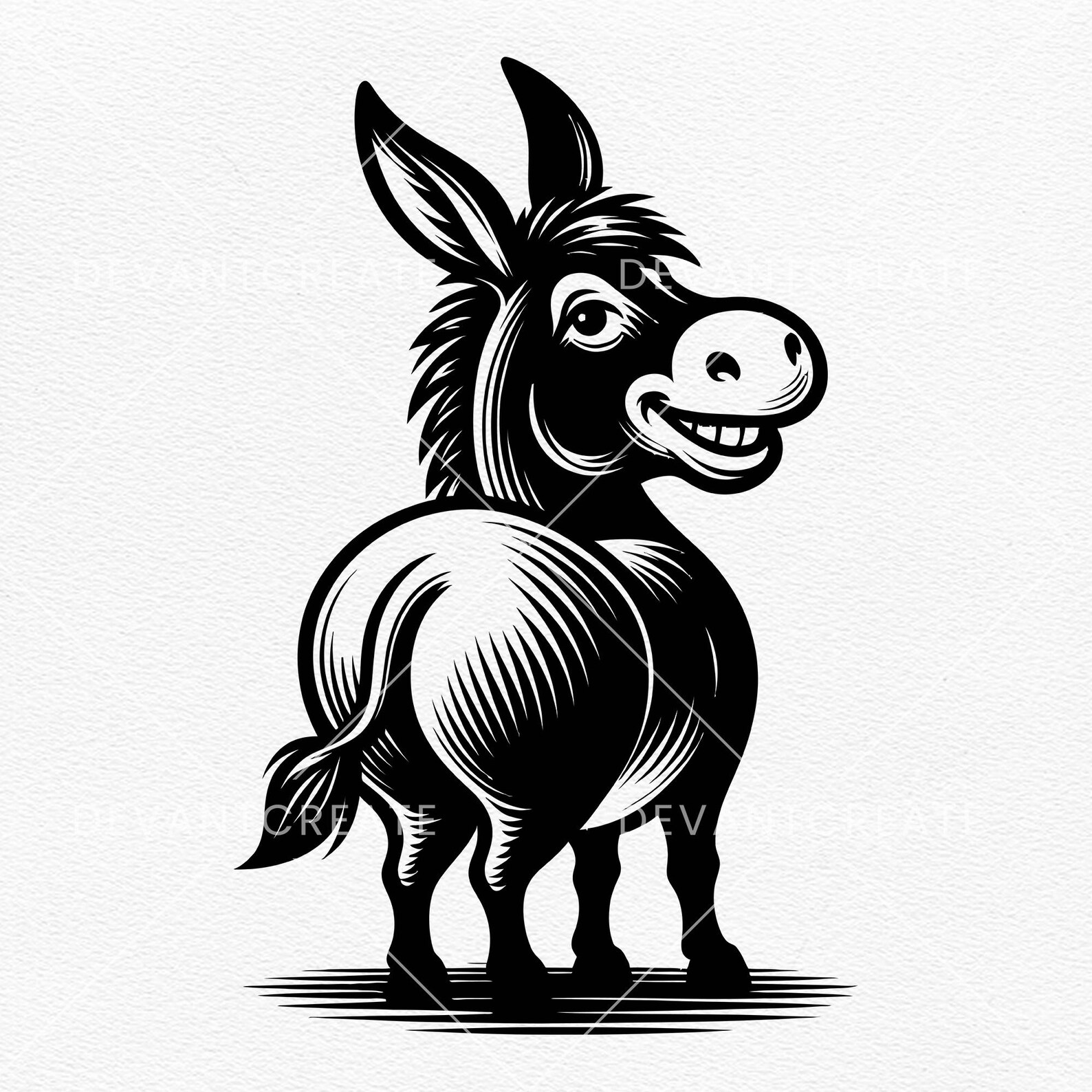 Donkey SVG, Funny Donkey SVG, Donkey Face, Donkey Head, Smile Donkey ...