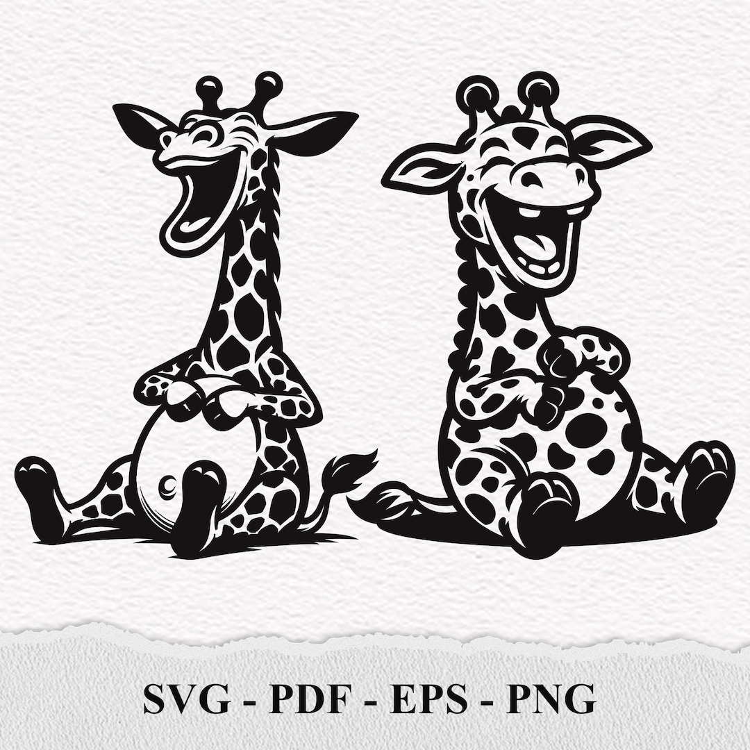 Giraffe SVG, Laughing Giraffe Svg, Funny Giraffe Svg, Fun Giraffecomedy ...