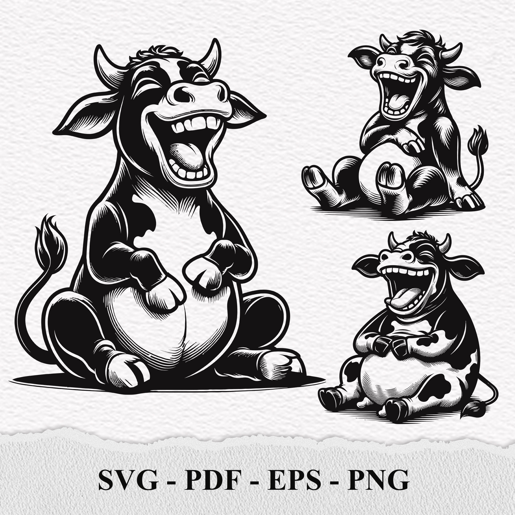 Cow SVG, Laughing Cow Svg, Dairy Cow Svg, Funny Cow Svg, Fun Comedycow ...