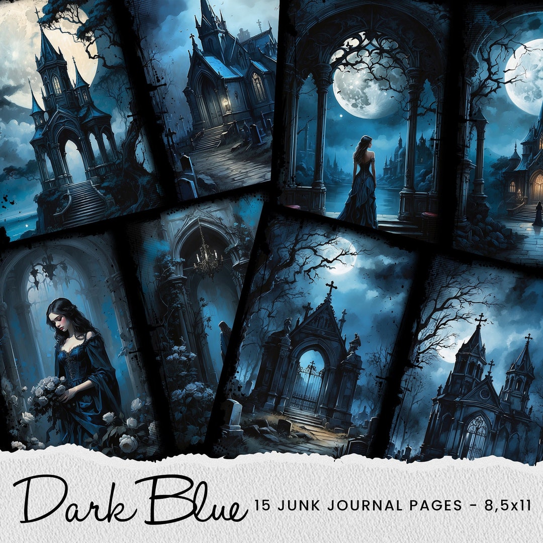 Gothic Junk Journal Pages, Gothic Digital Papers, Dark Gothic Printable ...
