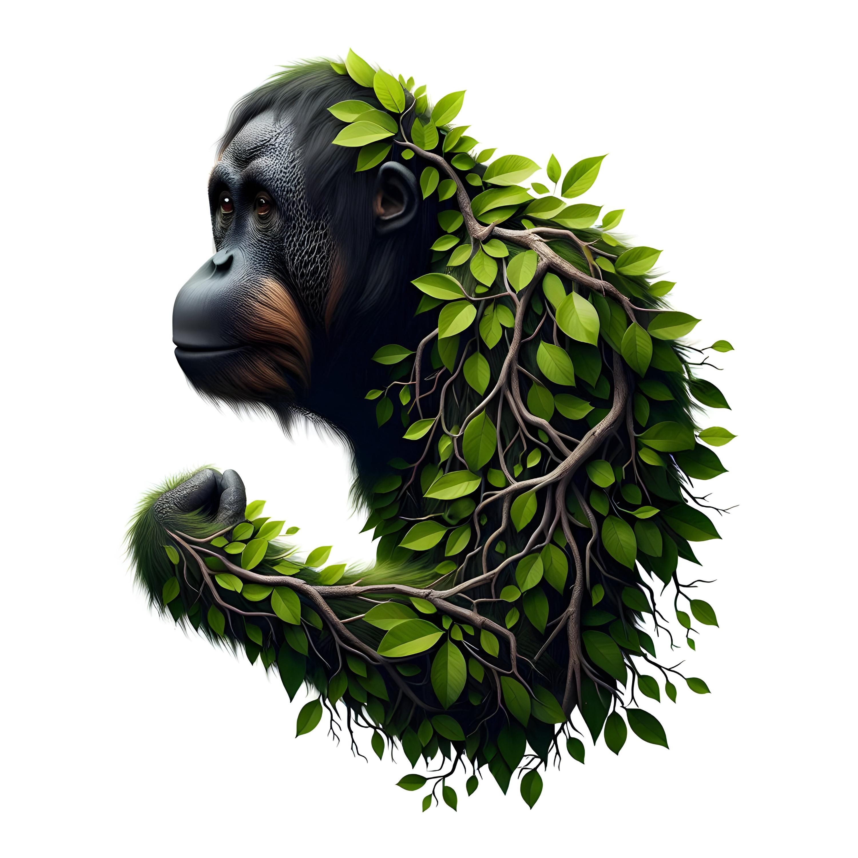 Orangutan Clipart Bundle: Jungle Wildlife PNG (digital Download) - Etsy