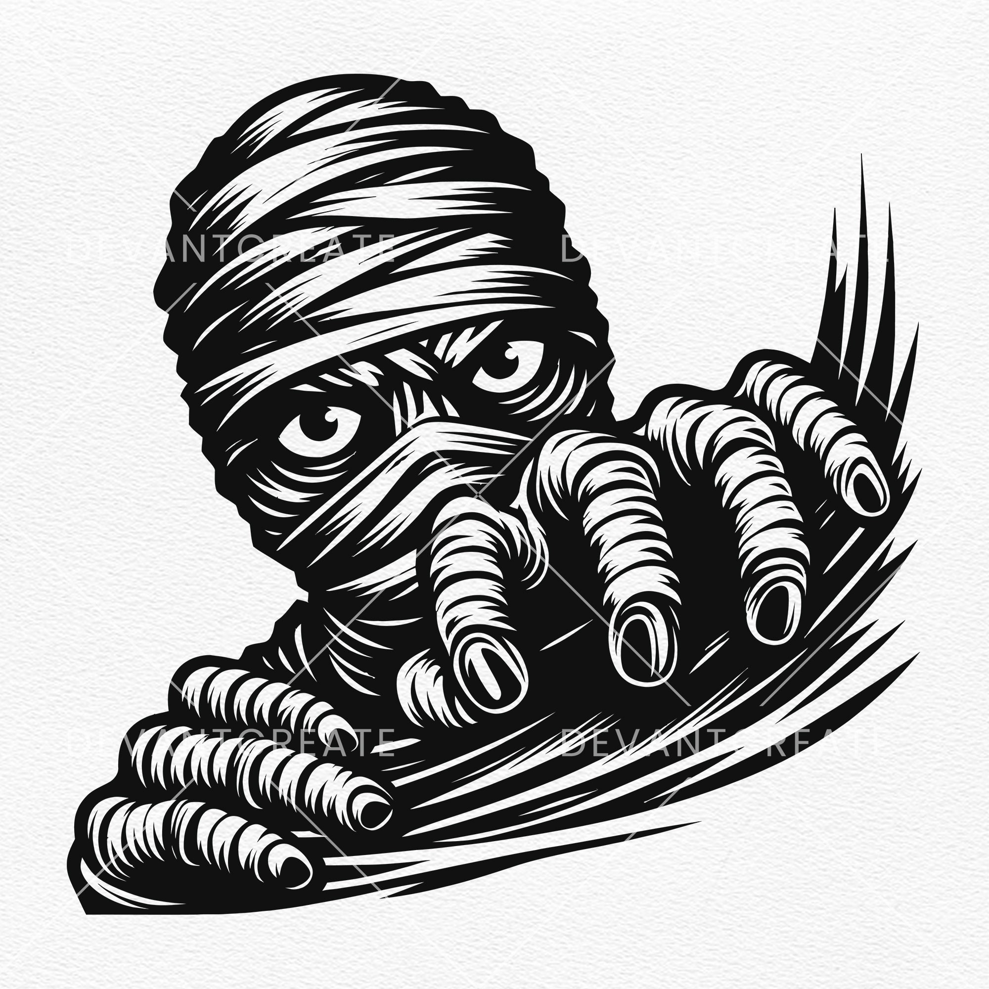 Eerie Mummy Skull SVG Bundle: Horror Clip Art (digital Files) - Etsy
