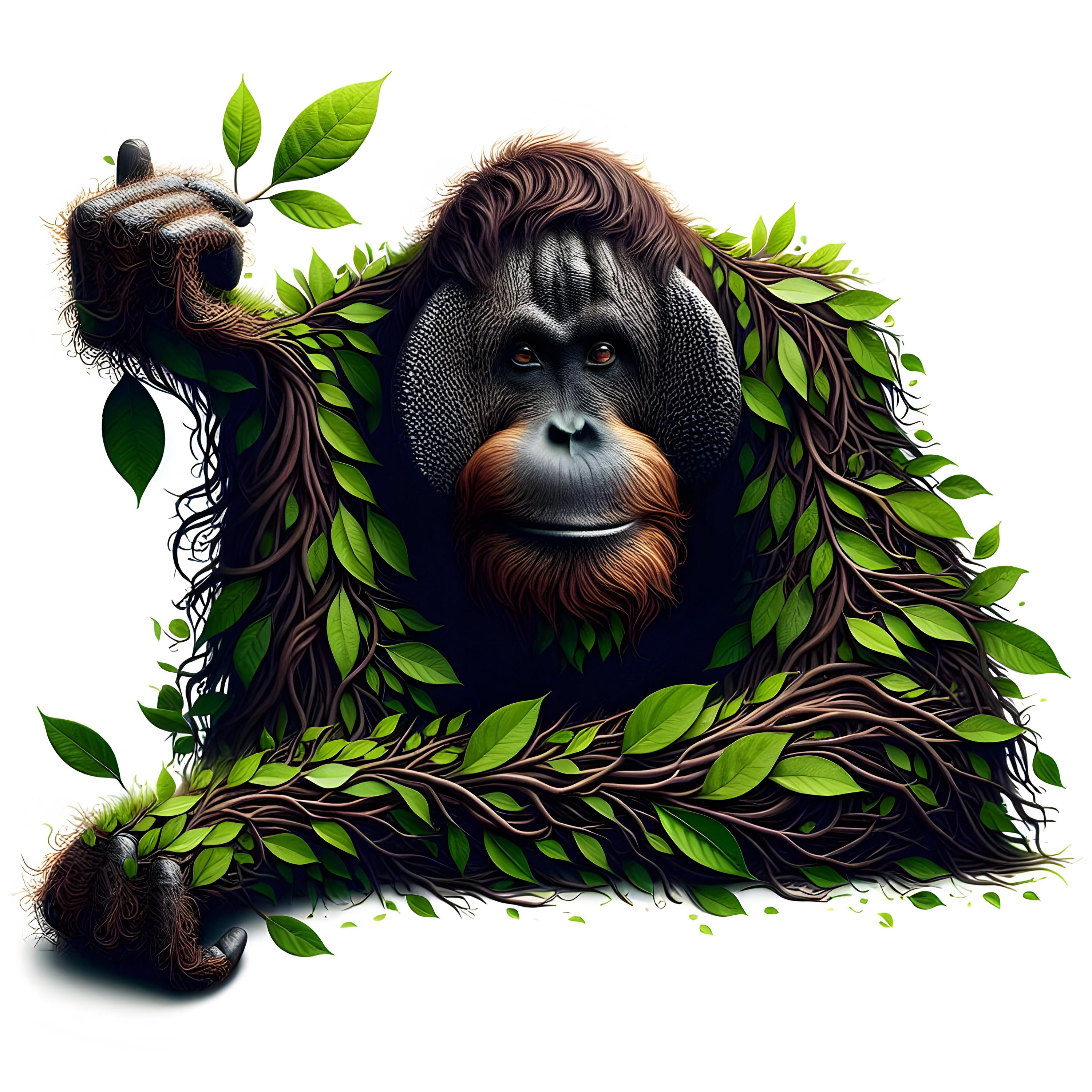 Orangutan Clipart Bundle: Jungle Wildlife PNG (digital Download) - Etsy