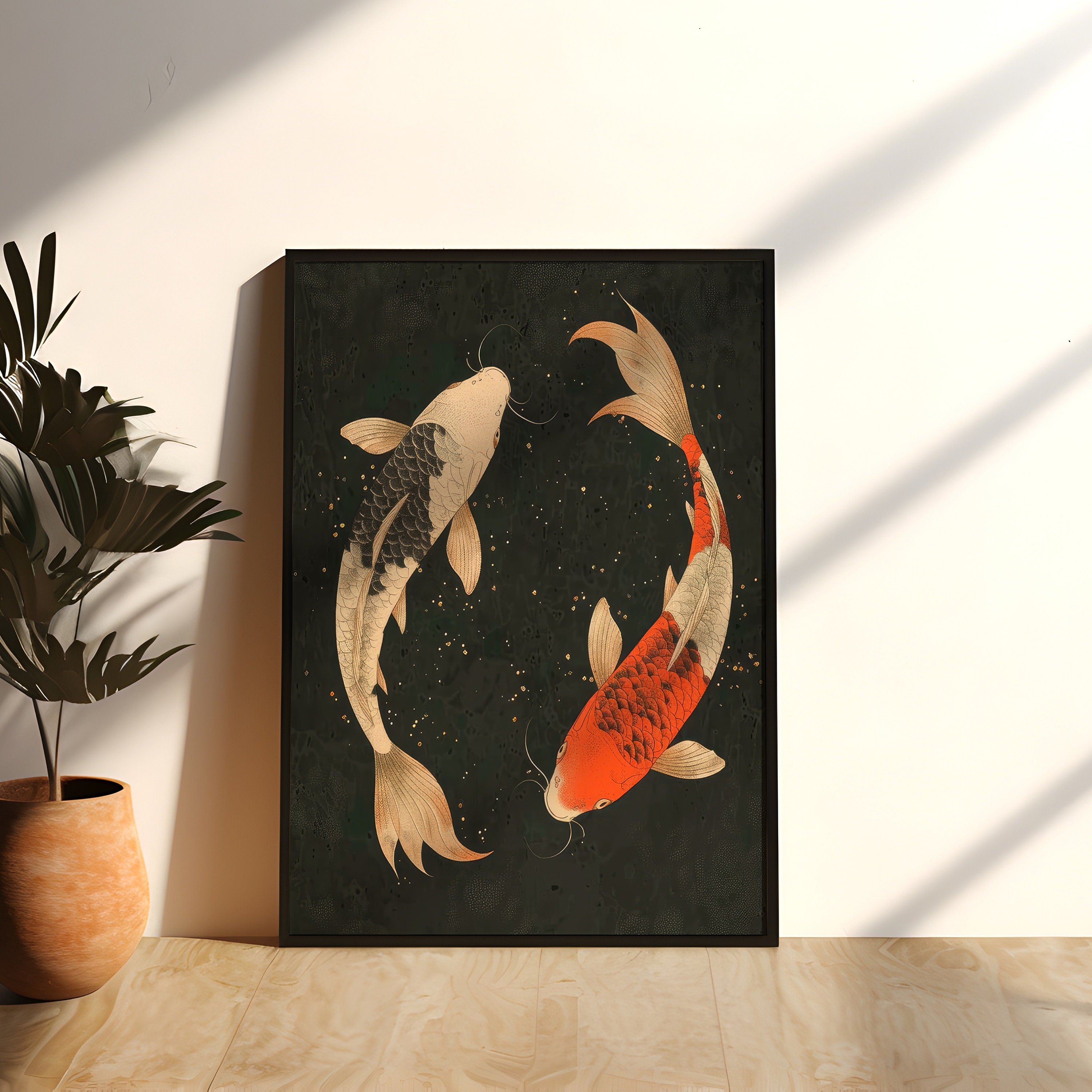 Koi Fish Art Print, Japanese Wall Art, Asian Art Lover, Koi Fish Gift ...