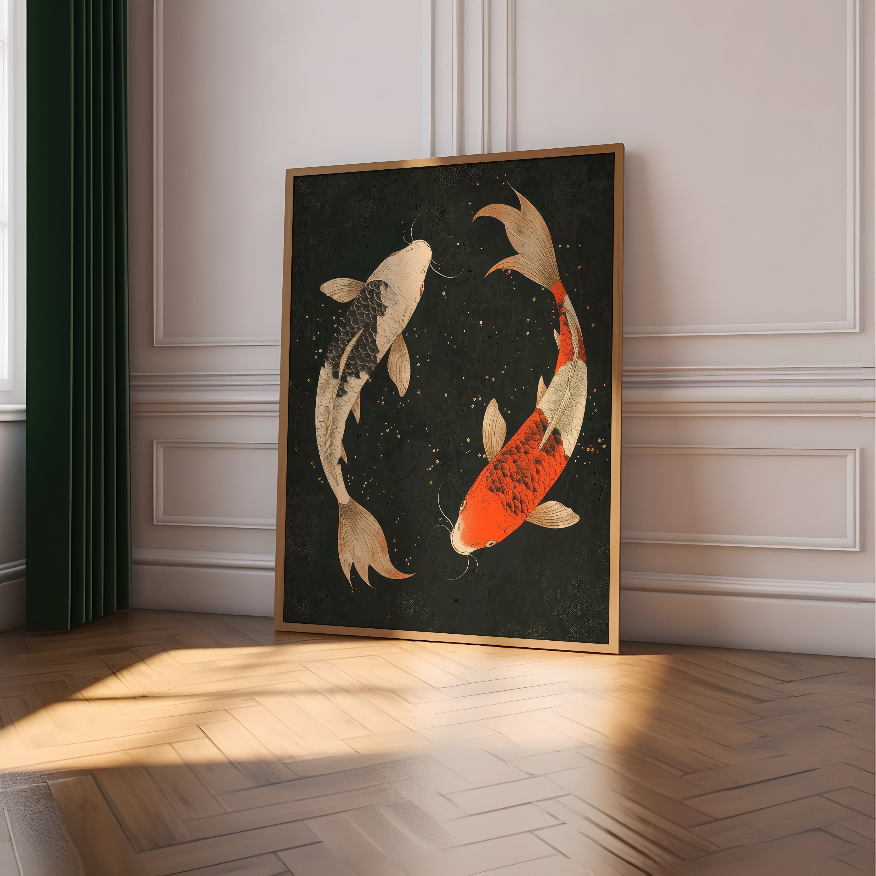 Koi Fish Art Print, Japanese Wall Art, Asian Art Lover, Koi Fish Gift ...