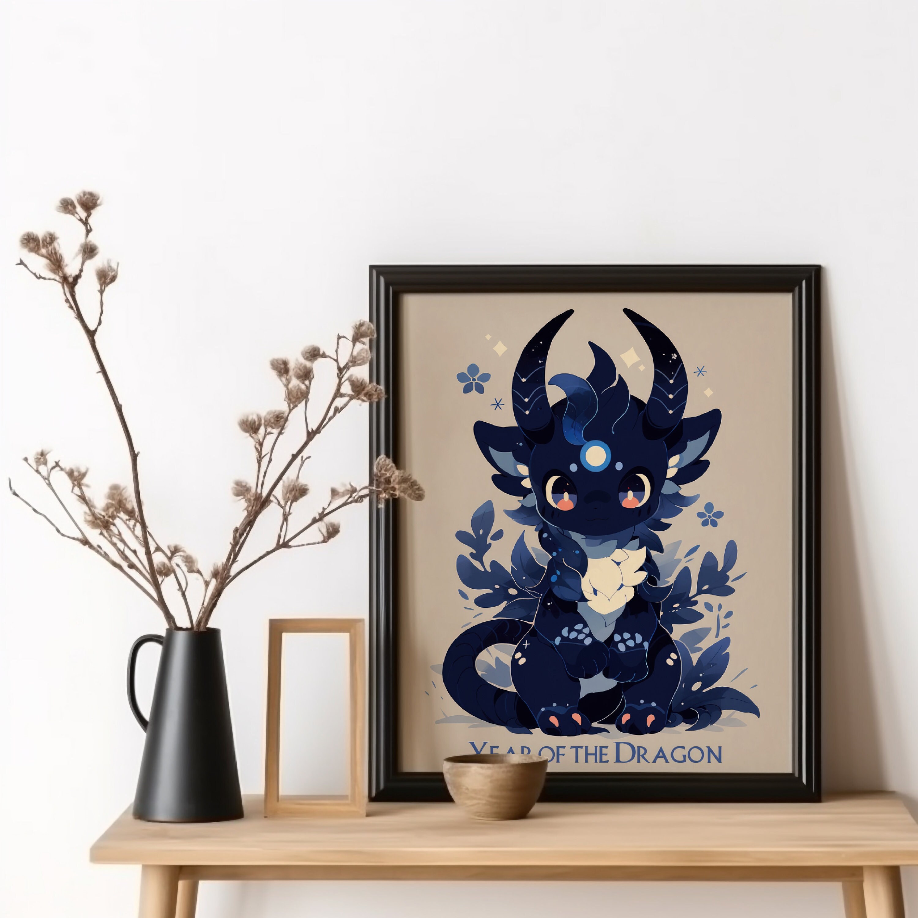 Baby Dragon Poster Chinese New Year 2024 Wall Art Year of the Dragon ...