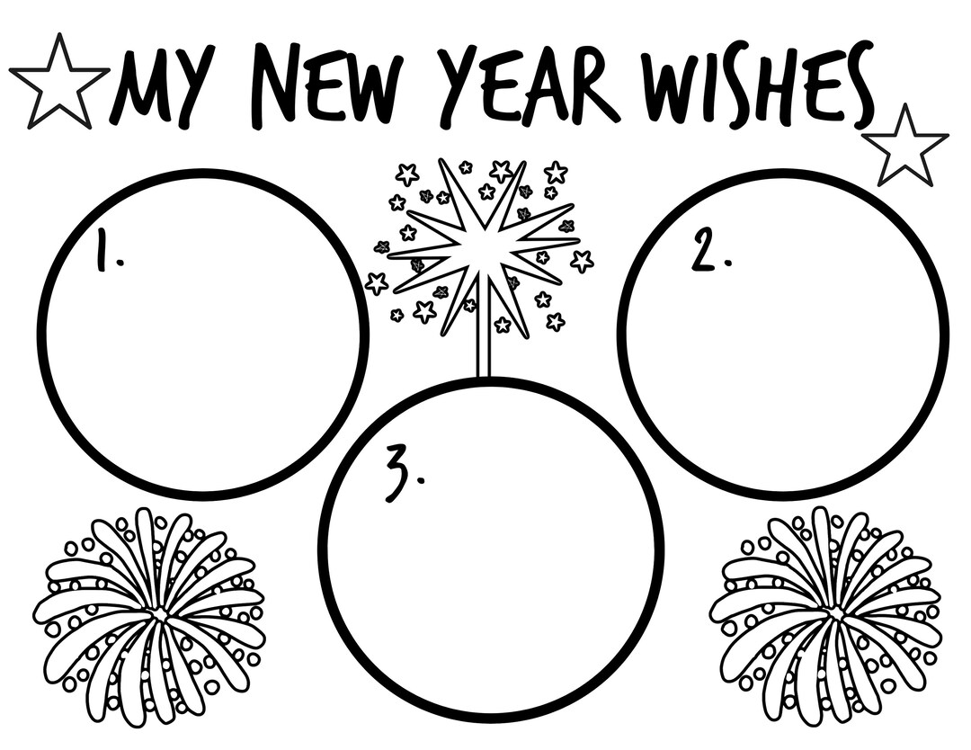 New Year Wishes / Resolutions / Kids Resolutions / New Years Activity ...
