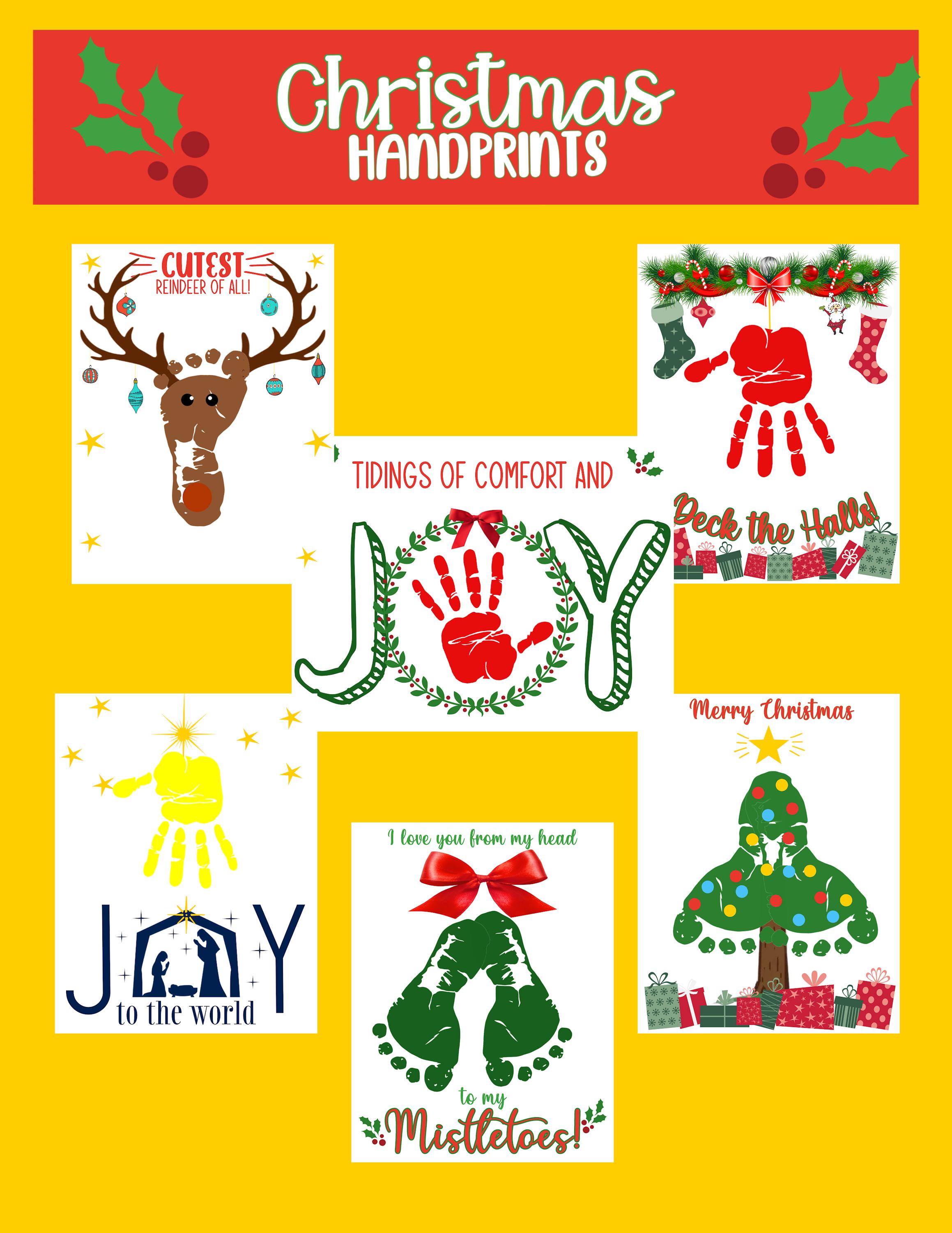 Christmas Handprint and Footprint Crafts/christmas Crafts for Kids/kids ...