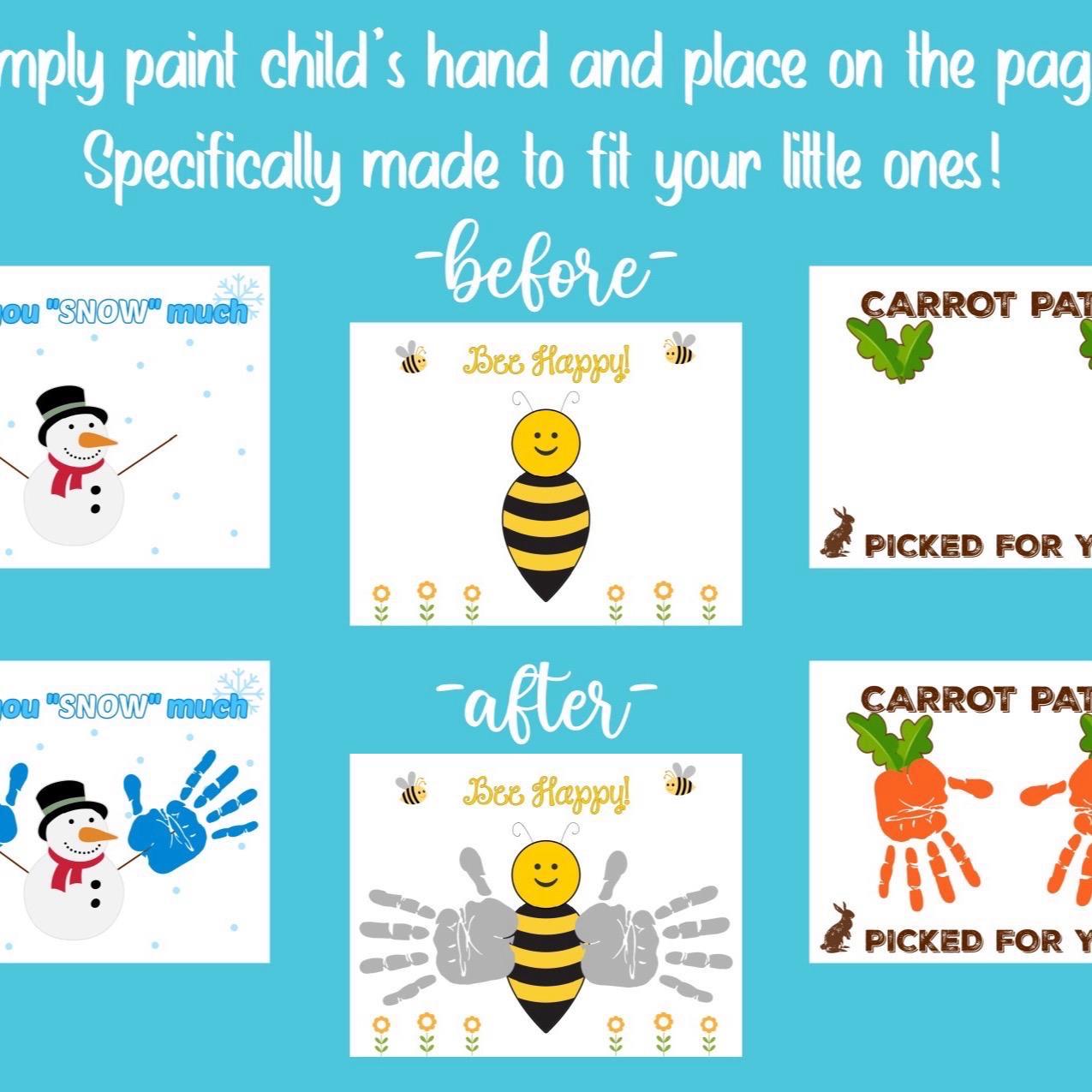 2026 Handprint Keepsake Calendar: Kids Craft, Grandparent Gift - Etsy