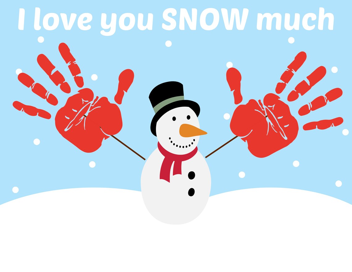 Winter Handprint Footprint Art Bundle/winter Handprint Craft/preschool ...