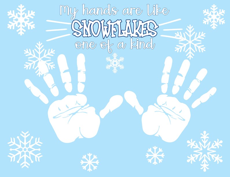 Winter Handprint Footprint Art Bundle/winter Handprint Craft/preschool ...