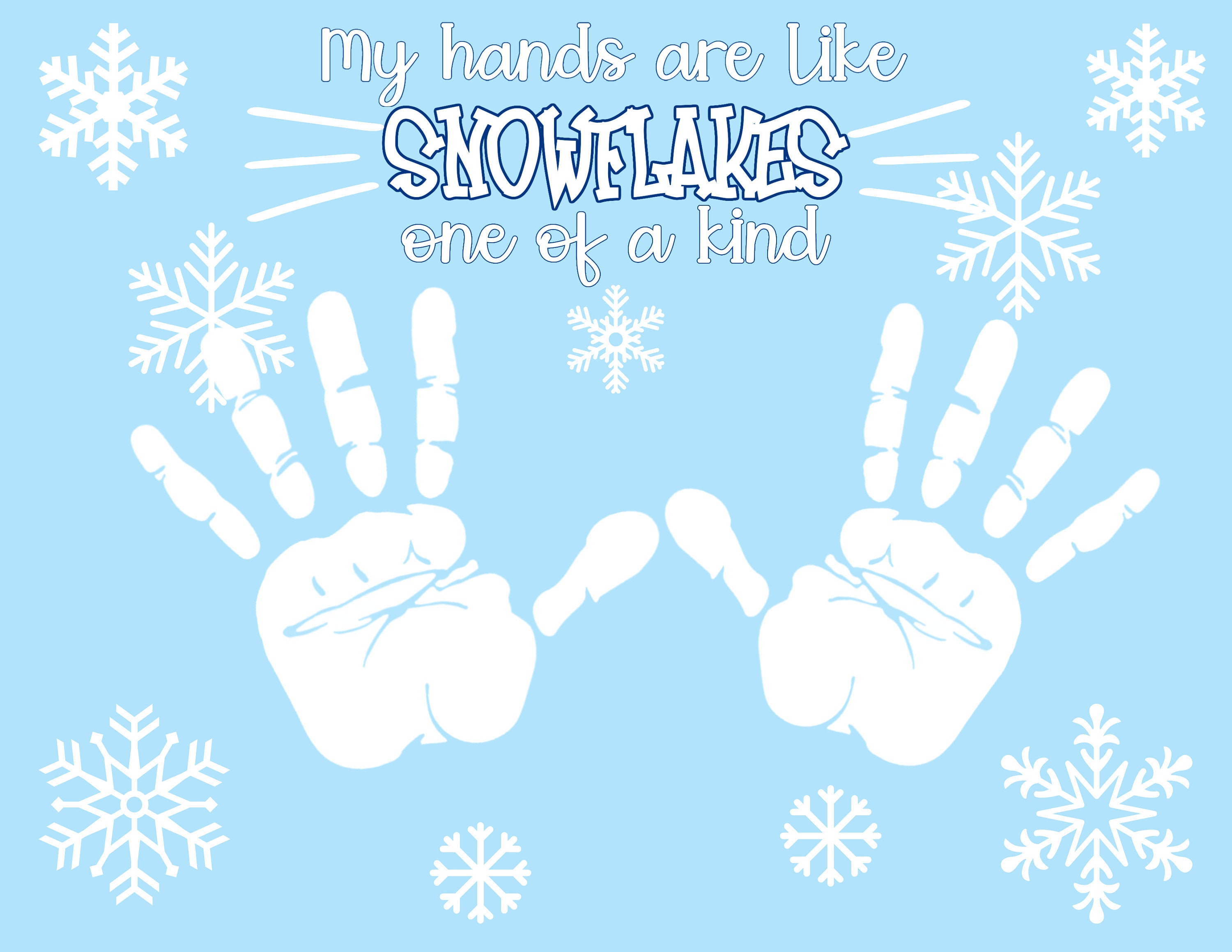 Winter Handprint Footprint Art Bundle/winter Handprint Craft/preschool ...